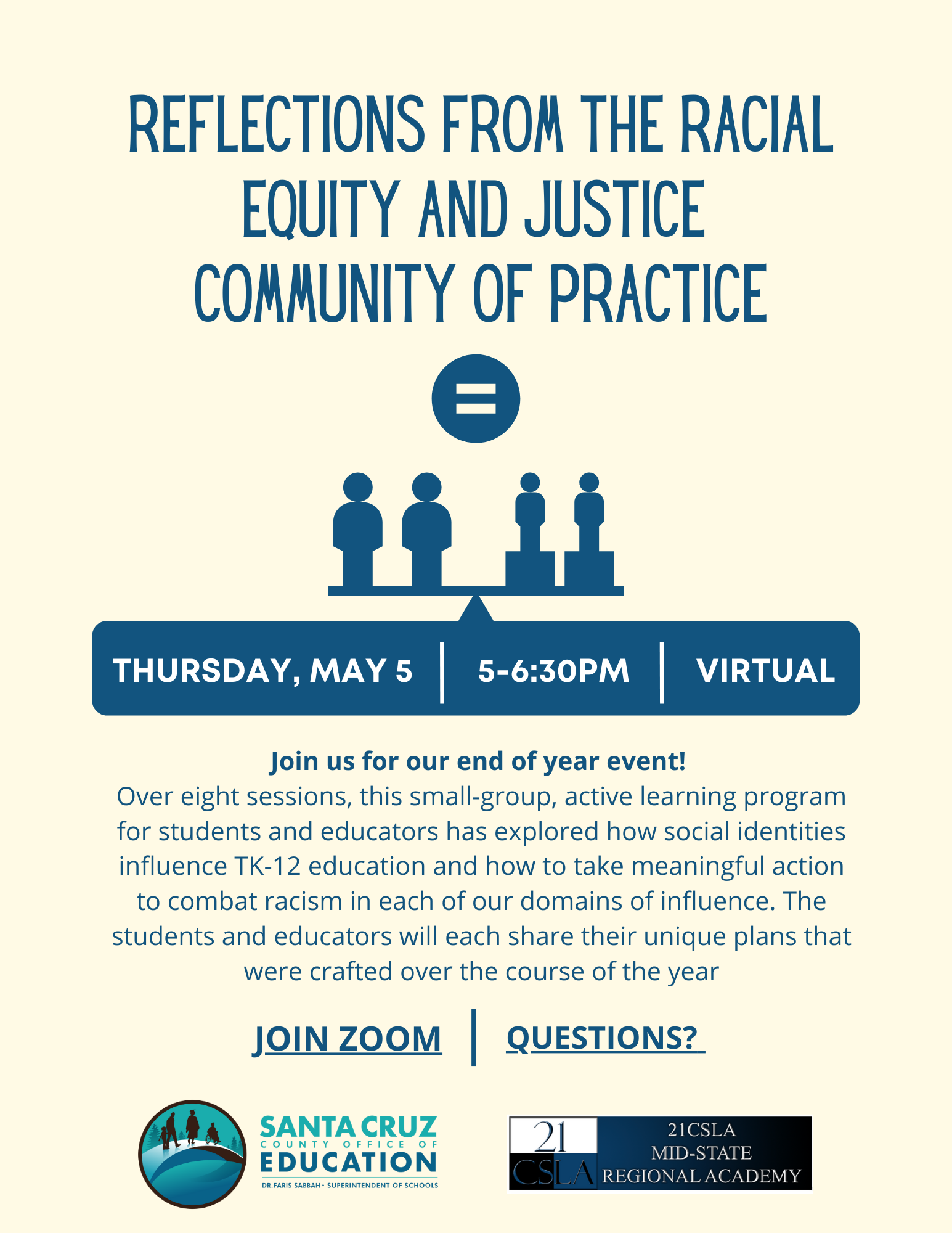 Reflections From the Racial Equity and Justice Community of Practice ...