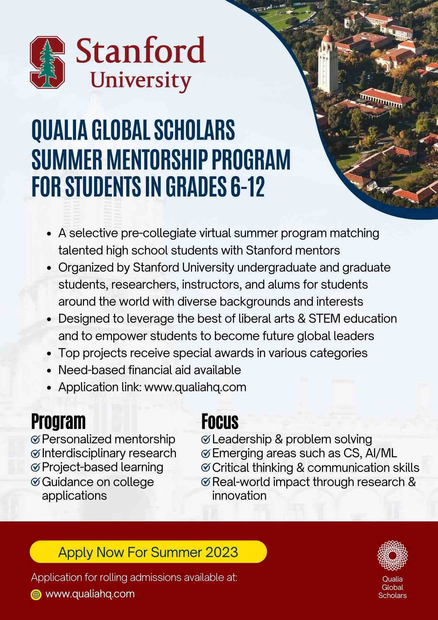 Stanford Summer Mentorship Opportunity for Students - Santa Cruz County ...