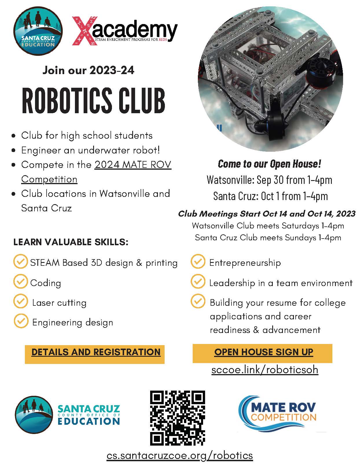 Robotics Club Hosts Open Houses - Santa Cruz County Office Of Education