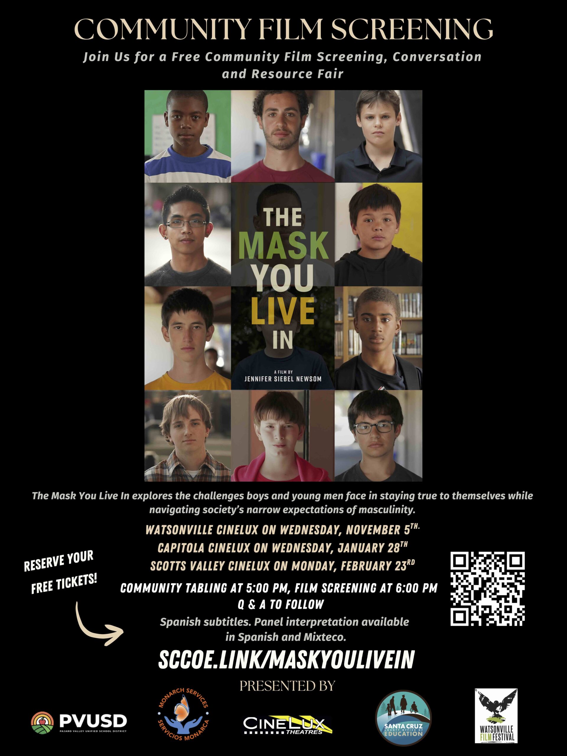 Community Film Screening: The Mask You Live In - Santa Cruz County ...